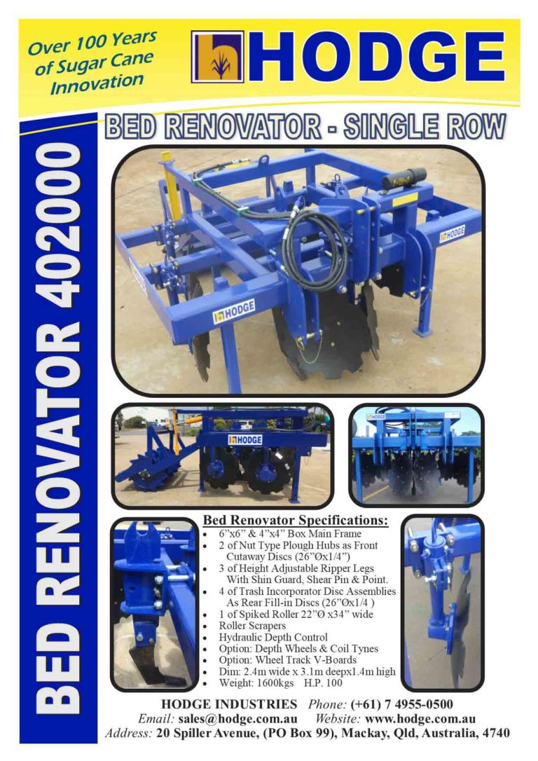 Zonal Bed Forming Machinery | Mackay | Hodge Industries